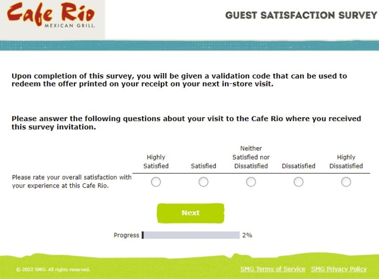 Cafe Rio Listens.smg Survey - Enter & Win Exciting Coupons!