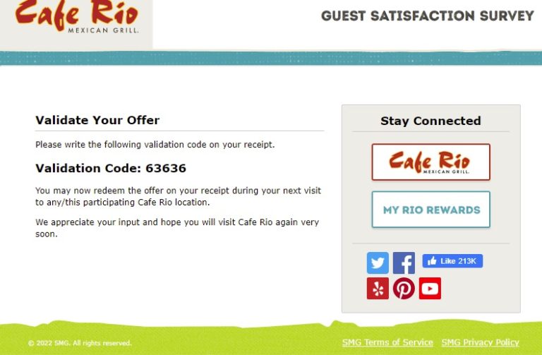 Cafe Rio Listens.smg Survey - Enter & Win Exciting Coupons!