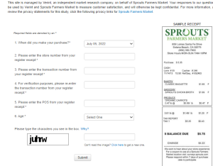 Sprouts Survey - Participate Now & Avail $250 SFM gift card!