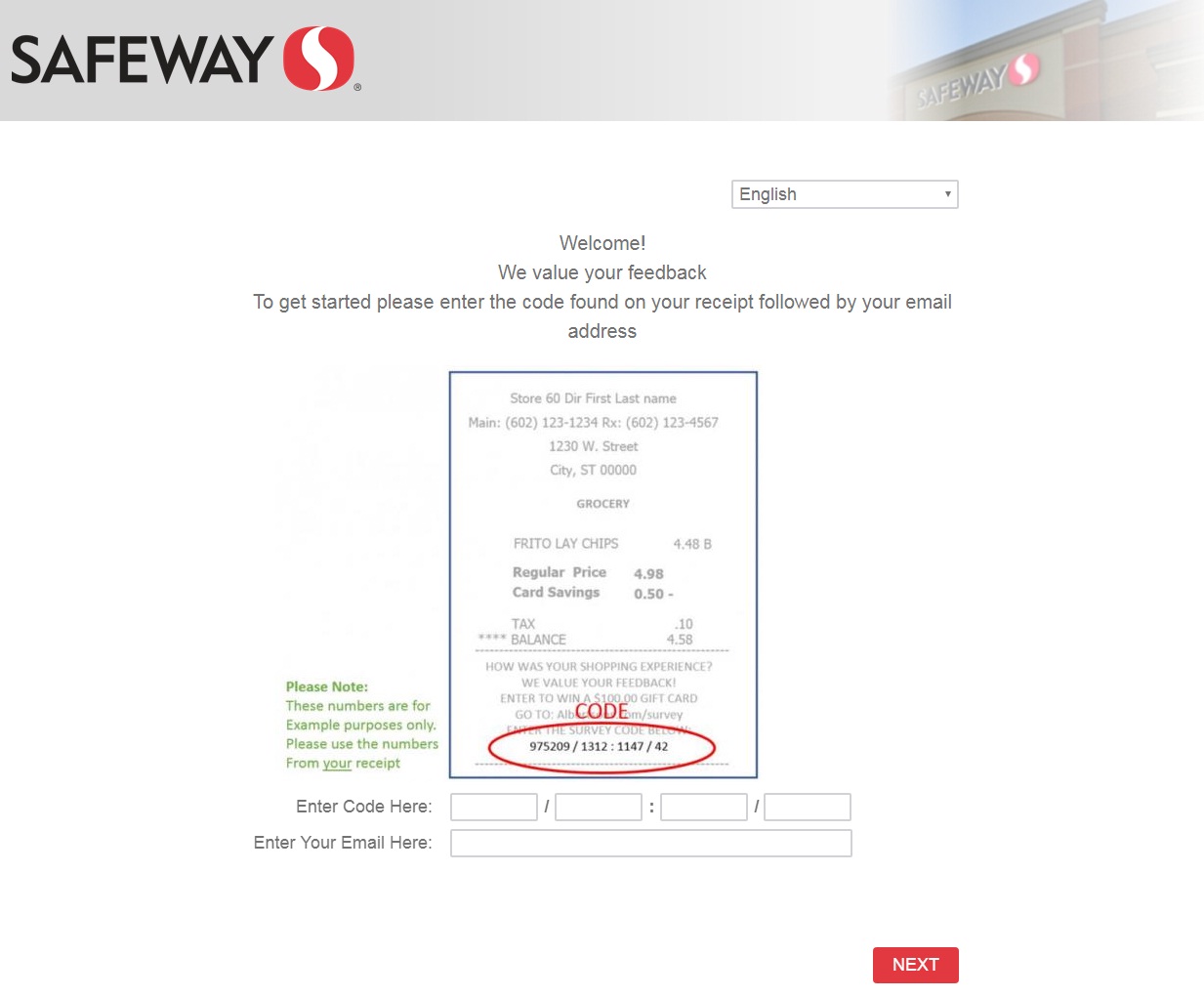Safeway Survey - Win $100 Gift Card @ Safeway.Com/Survey